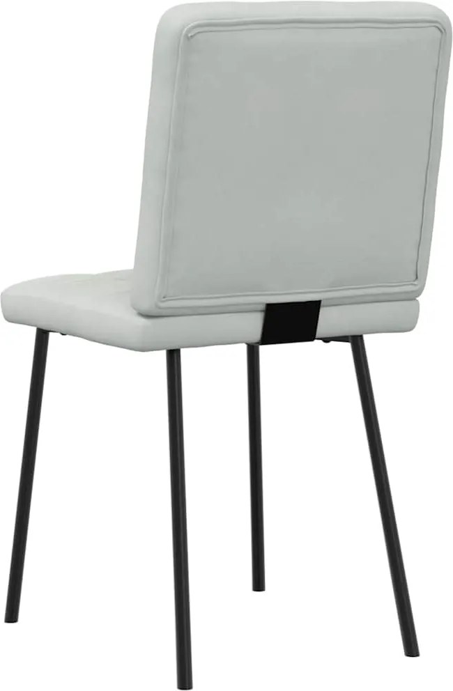 Jídelní židle 4 ks světle šedé samet 3315157
