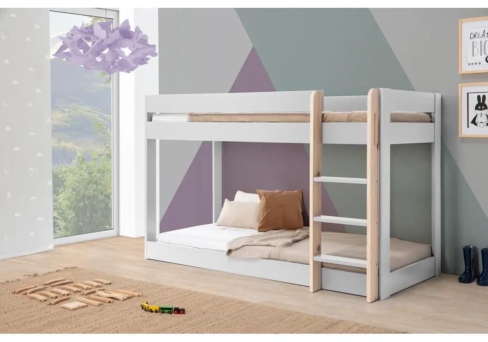 Bílá patrová dětská postel 90x190 cm Angel – Marckeric