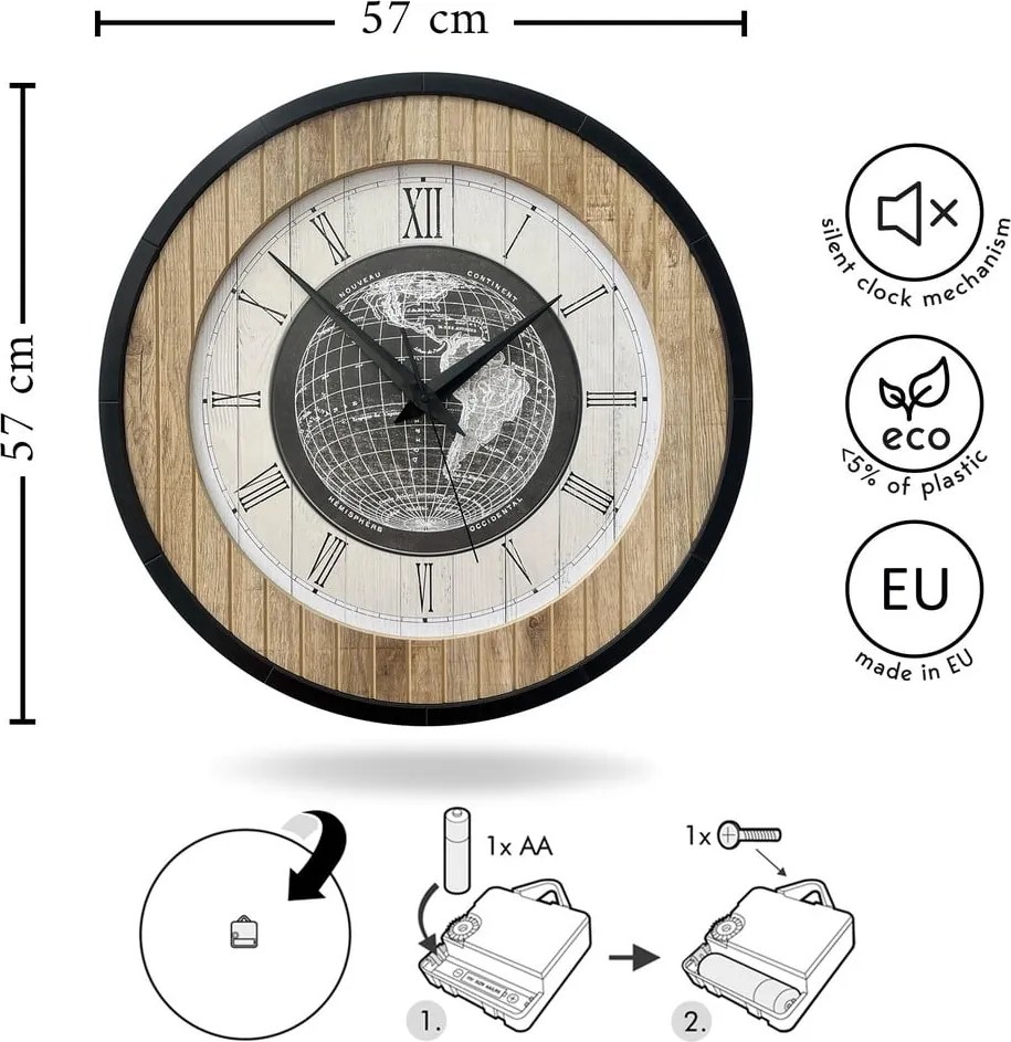 Nástěnné hodiny ø 57 cm Jacob – Styler