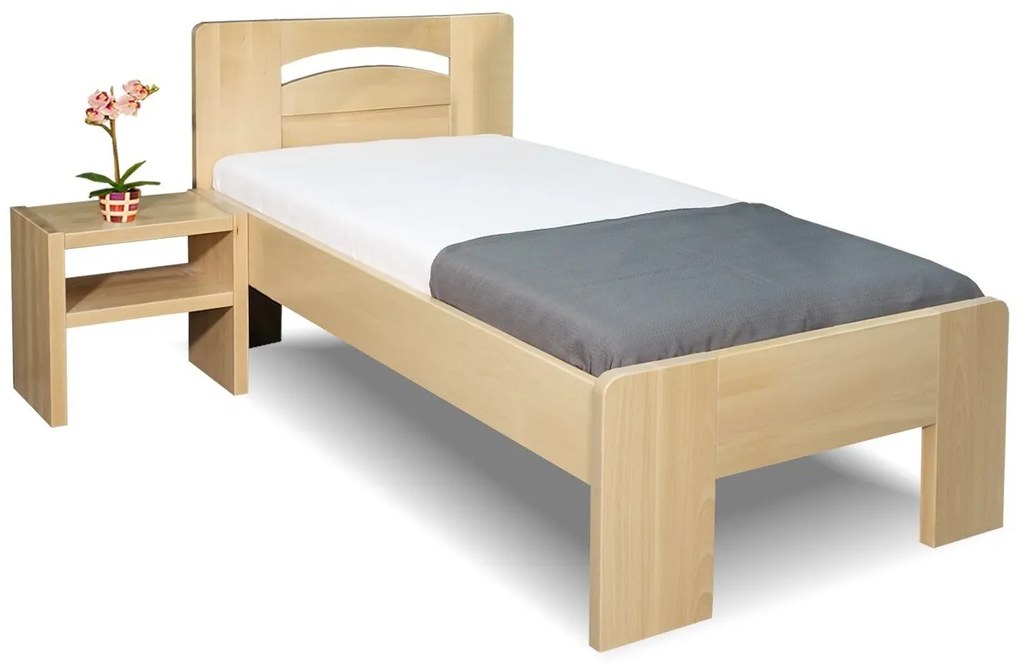 Zvýšená postel z masivu Riči, 80x200, 90x200, masiv buk