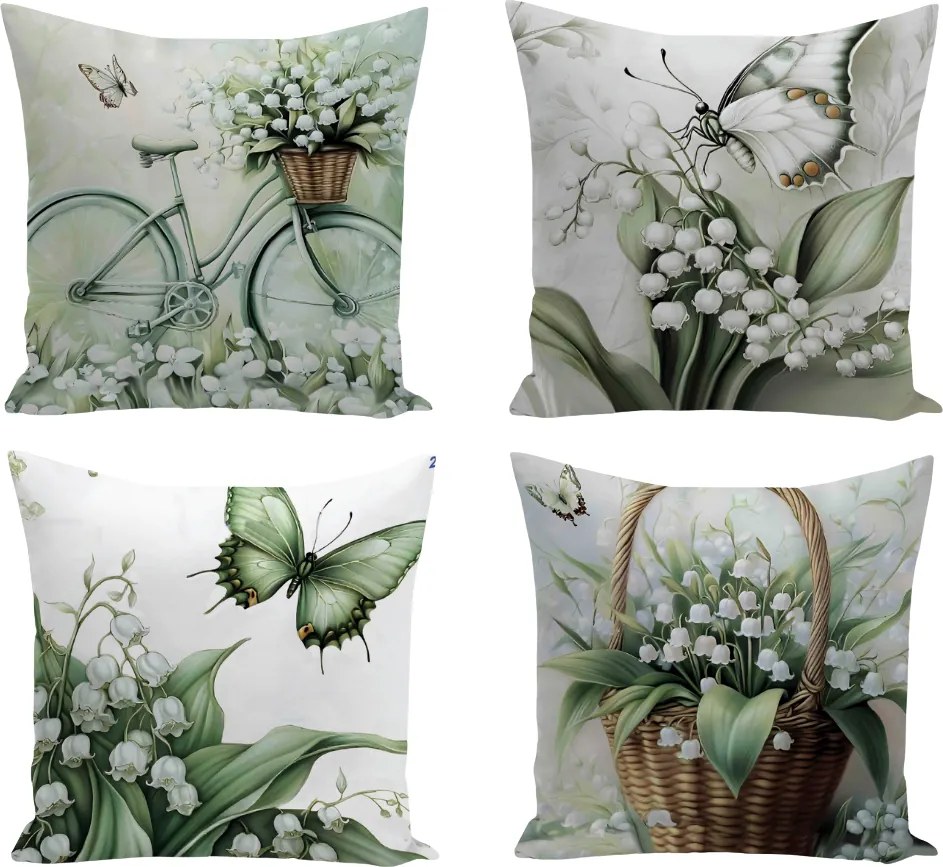 XPOSE® Set povlaků na polštář LILLY (digitální tisk) 43x43 cm - set 4 ks