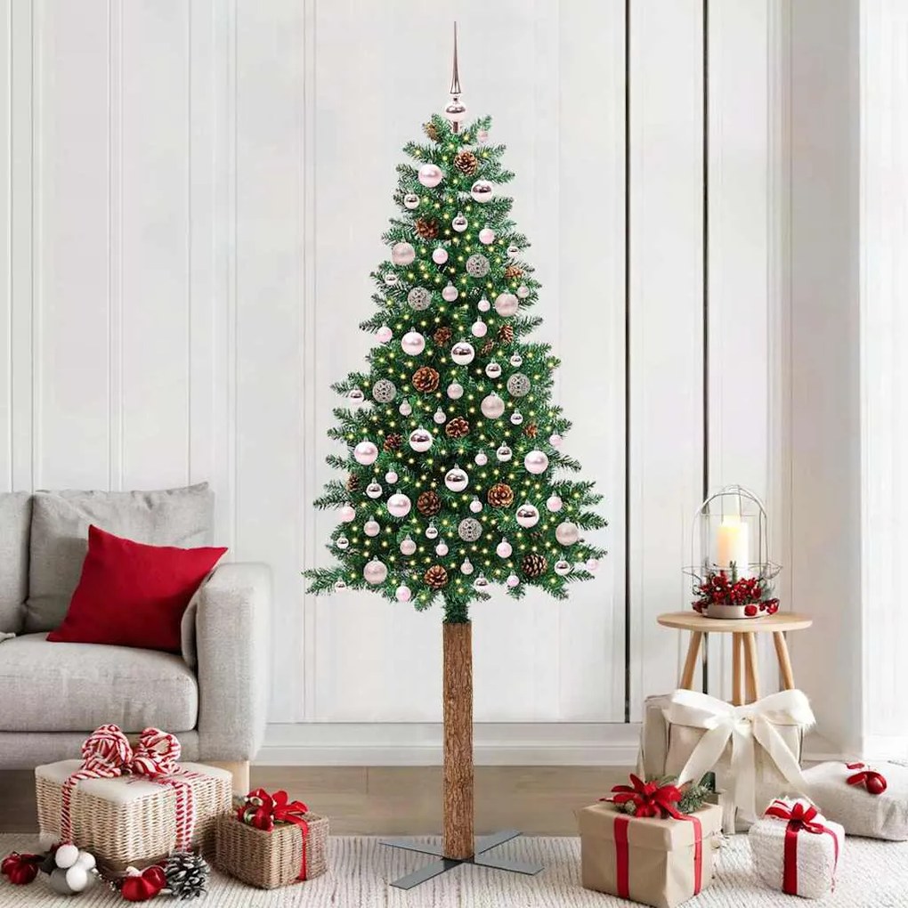 Úzký vánoční stromeček Zelená 210 cm 3394879