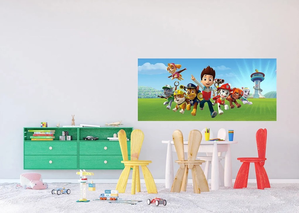 Dětská vliesová fototapeta na zed' Tlapková Patrola Vyráží na Pomoc | 170 x 75 cm | DFTDNH5527