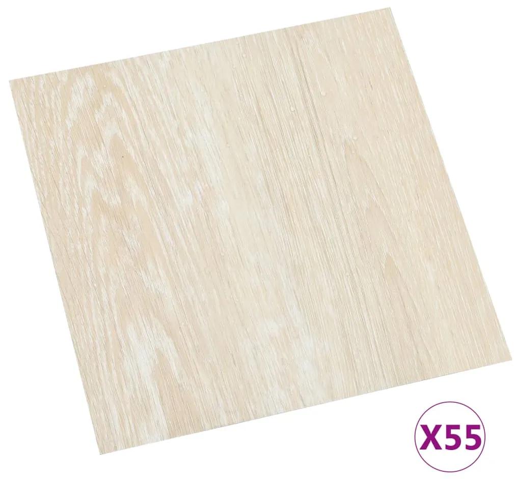 Samolepicí podlahové desky 55 ks PVC 5,11 m² béžové,  324653