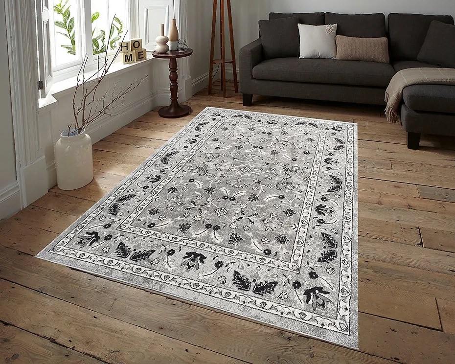Berfin Dywany, Kusový koberec Alfa New 7206 Grey, 160x220, šedá, ložnice