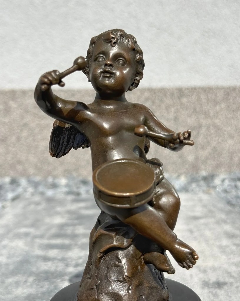 Bronzová socha soška - Putti Anděl