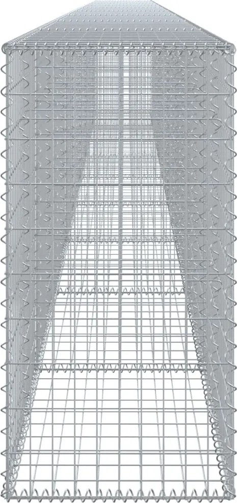 Gabionový koš s víkem 900 x 50 x 100 cm pozinkované železo 3295150