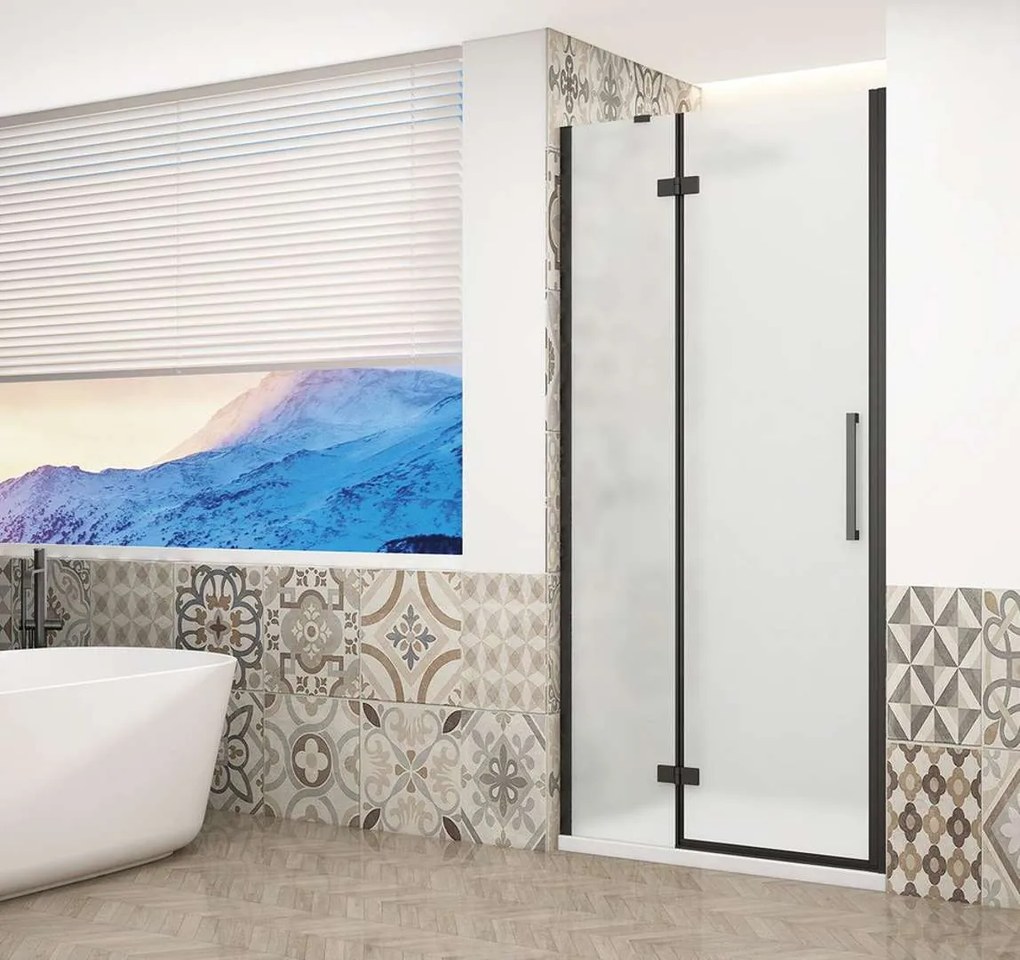Gelco Trinity - Sprchové dveře 110 cm, levé, matné sklo/černá GT1211ML-B