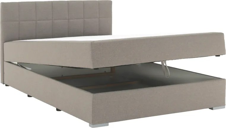 Boxspringová postel 120x200, šedohnědá TAUPE, FERATA TV KOMFORT