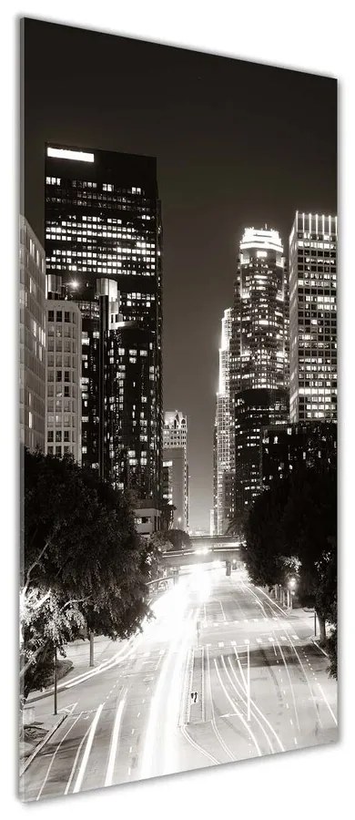 Wallmuralia Foto obraz skleněný svislý Los Angeles noc 50x125 cm