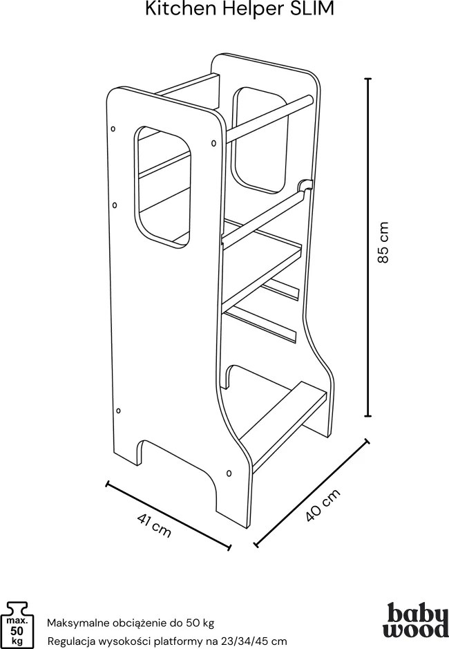 Učící věž Montessori pro děti černá