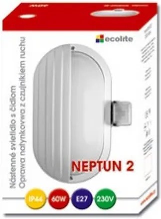 Svítidlo Ecolite NEPTUN 2 IP44 WHST69-BI 1xE27/60W s čidlem