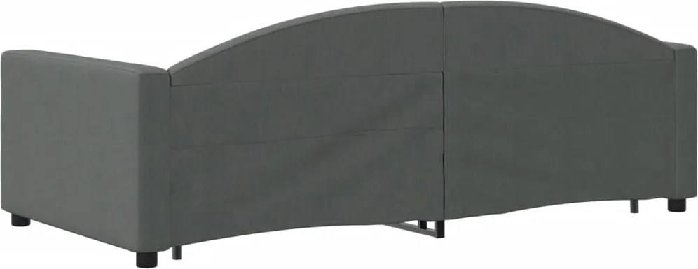 Válenda s přistýlkou tmavě šedá 90 x 190 cm textil 3197199