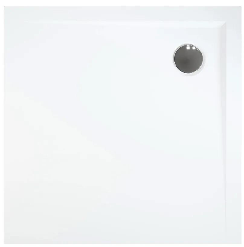 Polimat Čtvercová sprchová vanička z minerálního kompozitu Perrito SQ 80x80 (90x90) Barva: Bílá, Rozměry (cm): 80x80