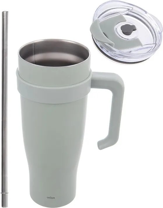 Nerezový termohrnek s brčkem TERMO 1,2 l, zelený