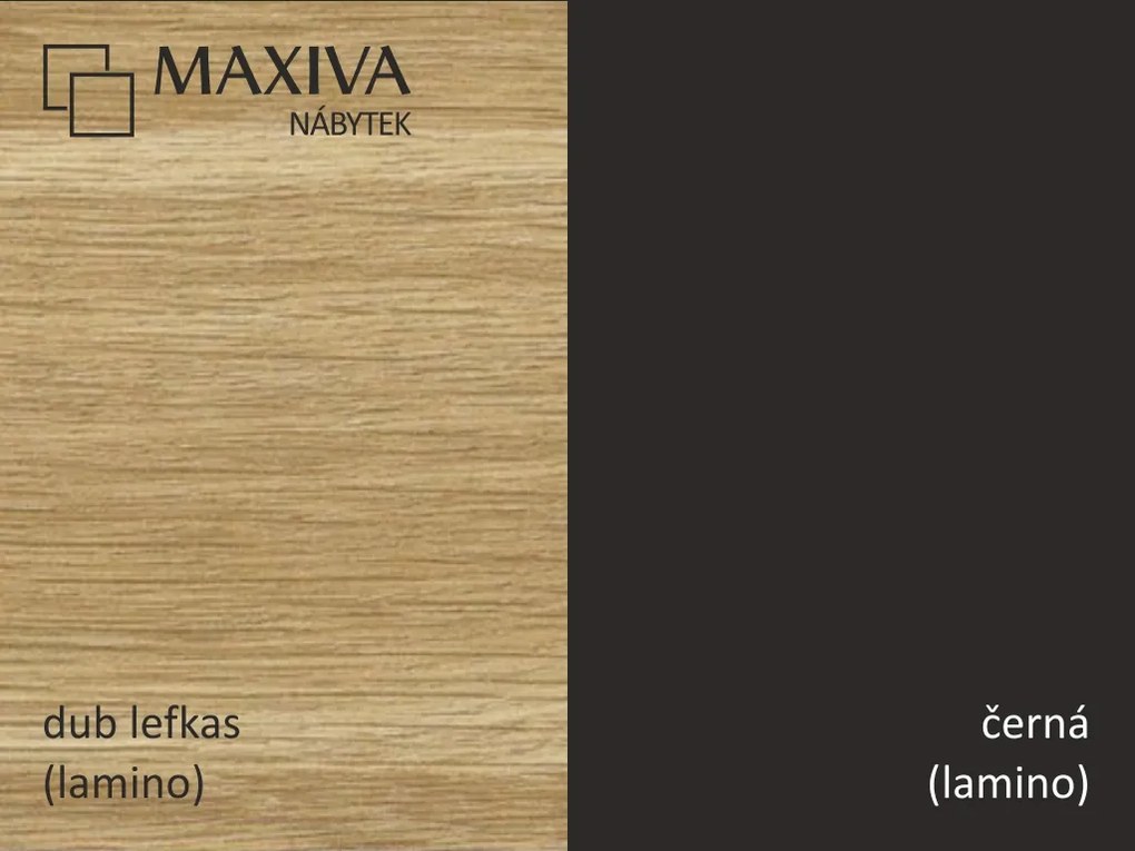 MAXIVA Šatní skříň - JOHN 1, dub lefkas/černá