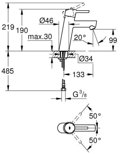 GROHE 23451001 - Umyvadlová baterie CONCETTO DN 15 lesklý chrom