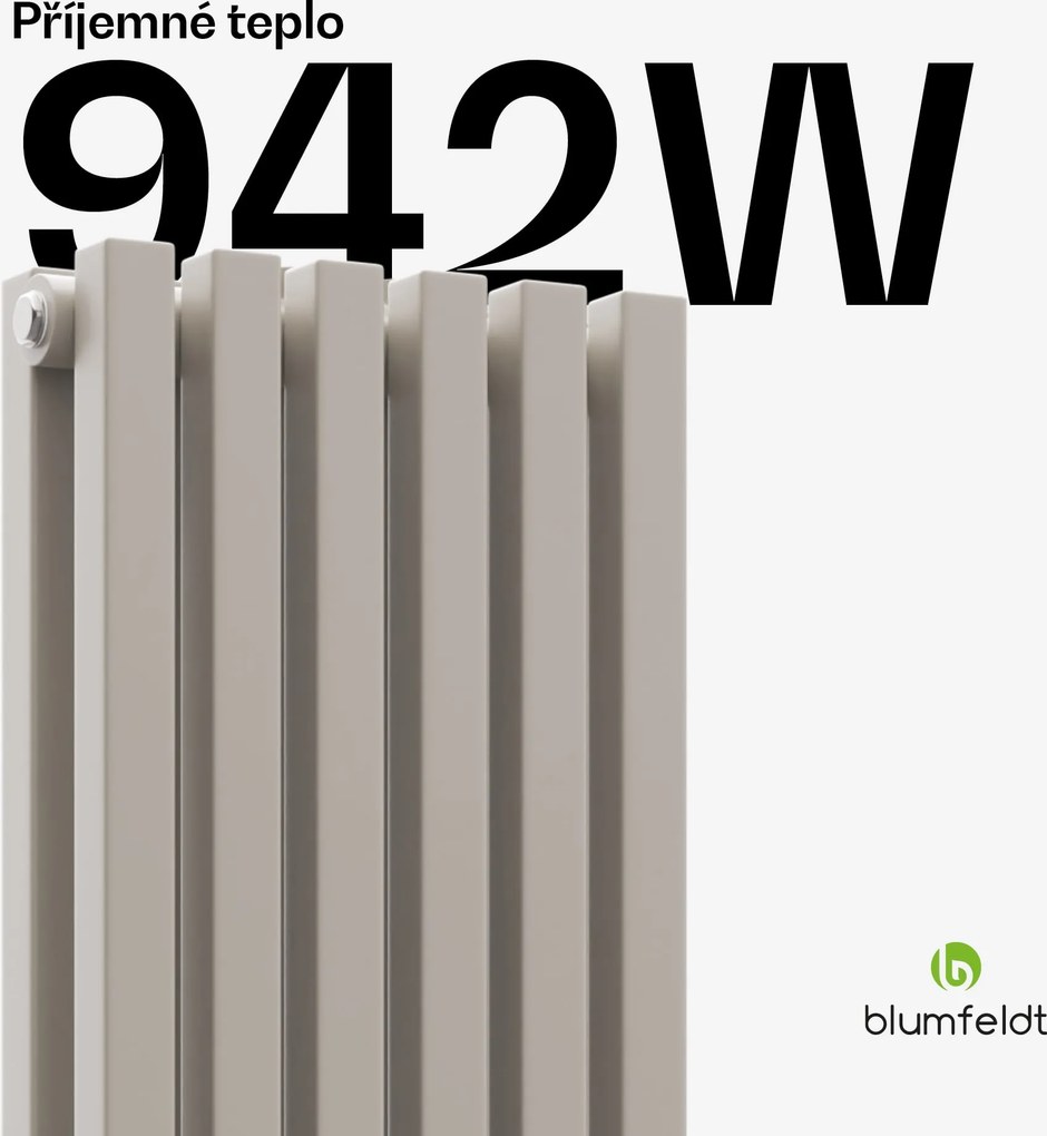 Blumfeldt Radiátor Delgado | moderní design | 25 x 120 cm | 942 W | středové připojení