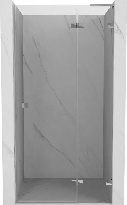 Mexen, Mexen Lunar L výklopné sprchové dveře pravé 120 cm, průhledné, chrom - 834L-120-000-01-00-P