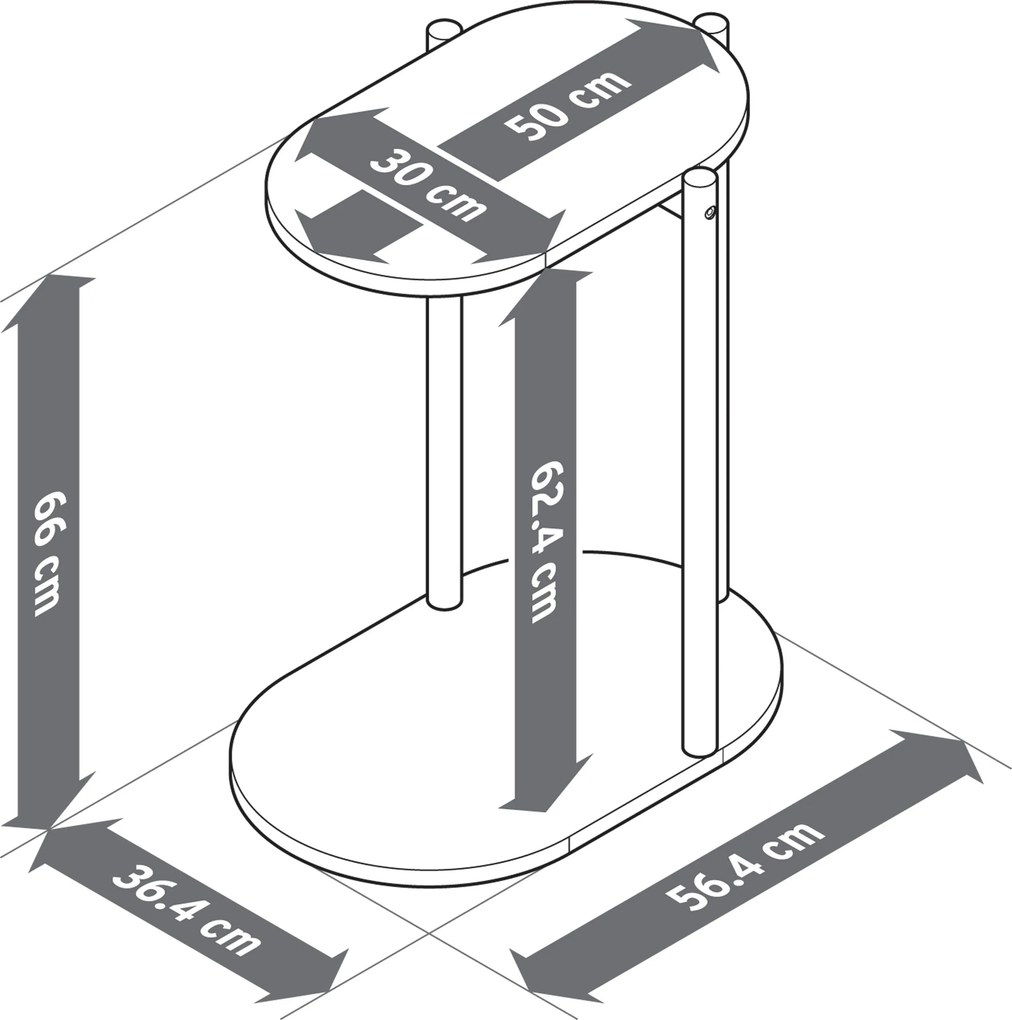 Tchibo - Odkládací stolek z masivního dřeva - barva: hnědá