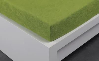 XPOSE ® Froté prostěradlo Exclusive jednolůžko - zelená 90x200 cm