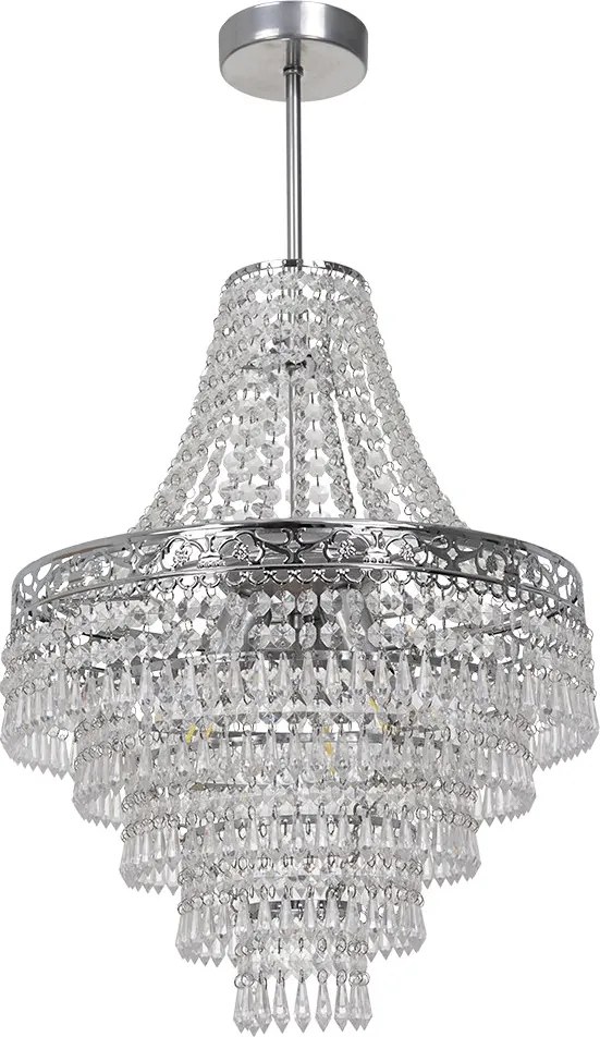 Lustr Coral, 1x křišťálové stínítko, ch