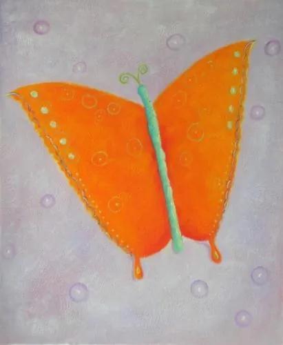 Oranžový motýl - 120 x 90 cm