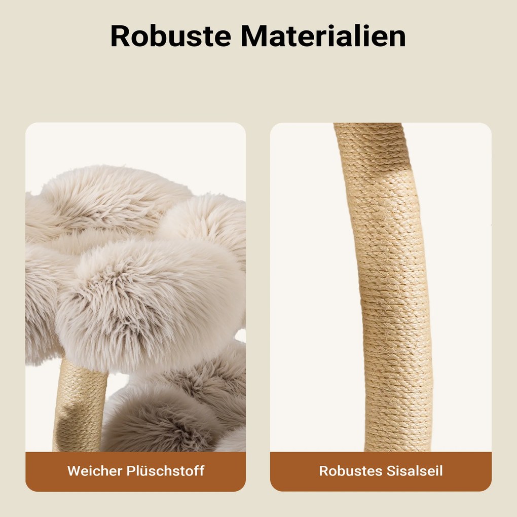 Škrabadlo pro kočky fudajo – 59 × 59 × 123 cm (65776)