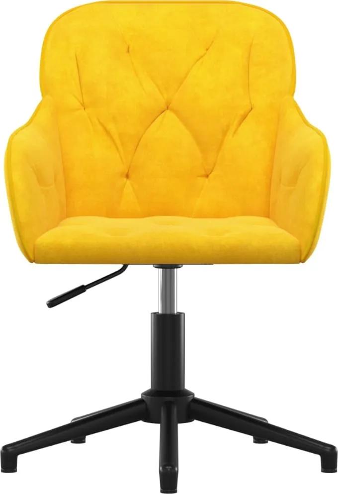 vidaXL Otočná kancelářská židle samet [344863] Barva: krémová