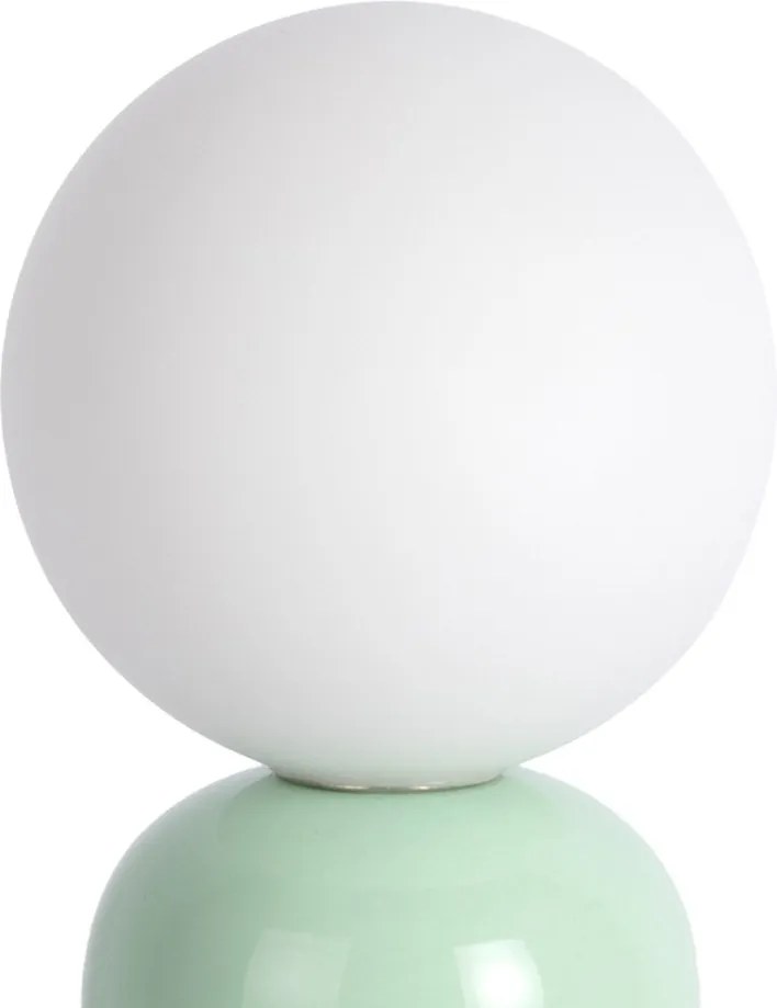 Keramická stolní lampa v mentolové barvě/hnědá (výška 26 cm) Firenze Pellet – Leitmotiv