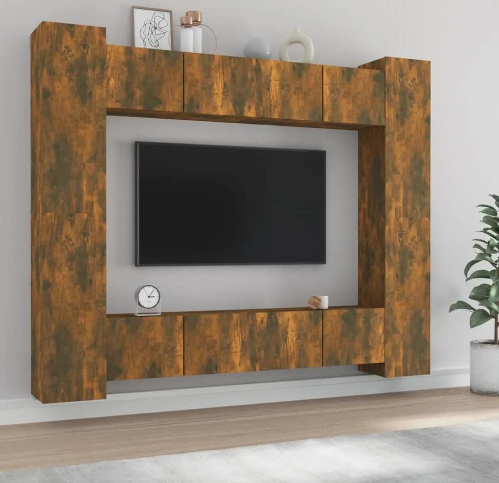vidaXL 8dílný set TV skříněk kompozitní dřevo [3114230] Barva: dub sonoma