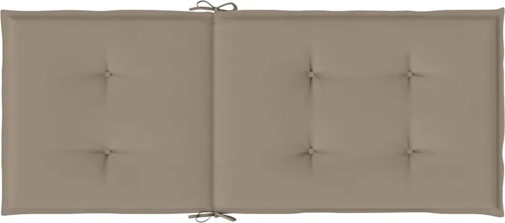Podušky na židli vysoké opěradlo 6 ks taupe 120x50x3 cm textil 314112