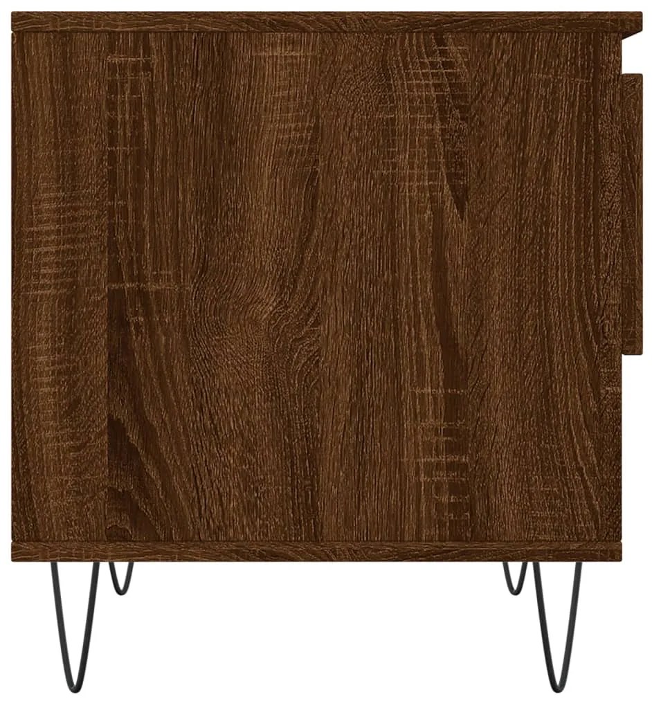 Konferenční stolky 2 ks hnědý dub 50x46x50 cm kompozitní dřevo - Default Title