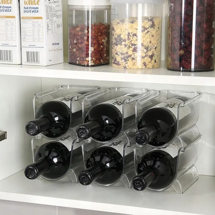 5Five® Stojan na láhve, na víno, transparentní, do lednice BINS