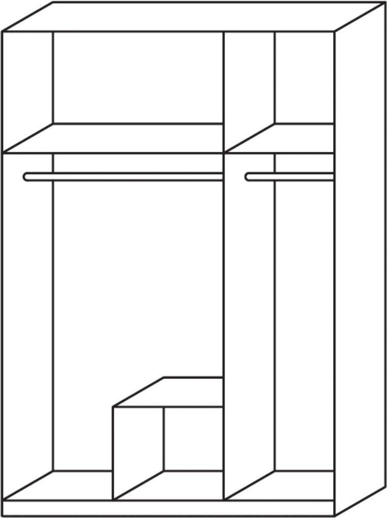 Sconto Šatní skříň CASE 2767 dub stirling