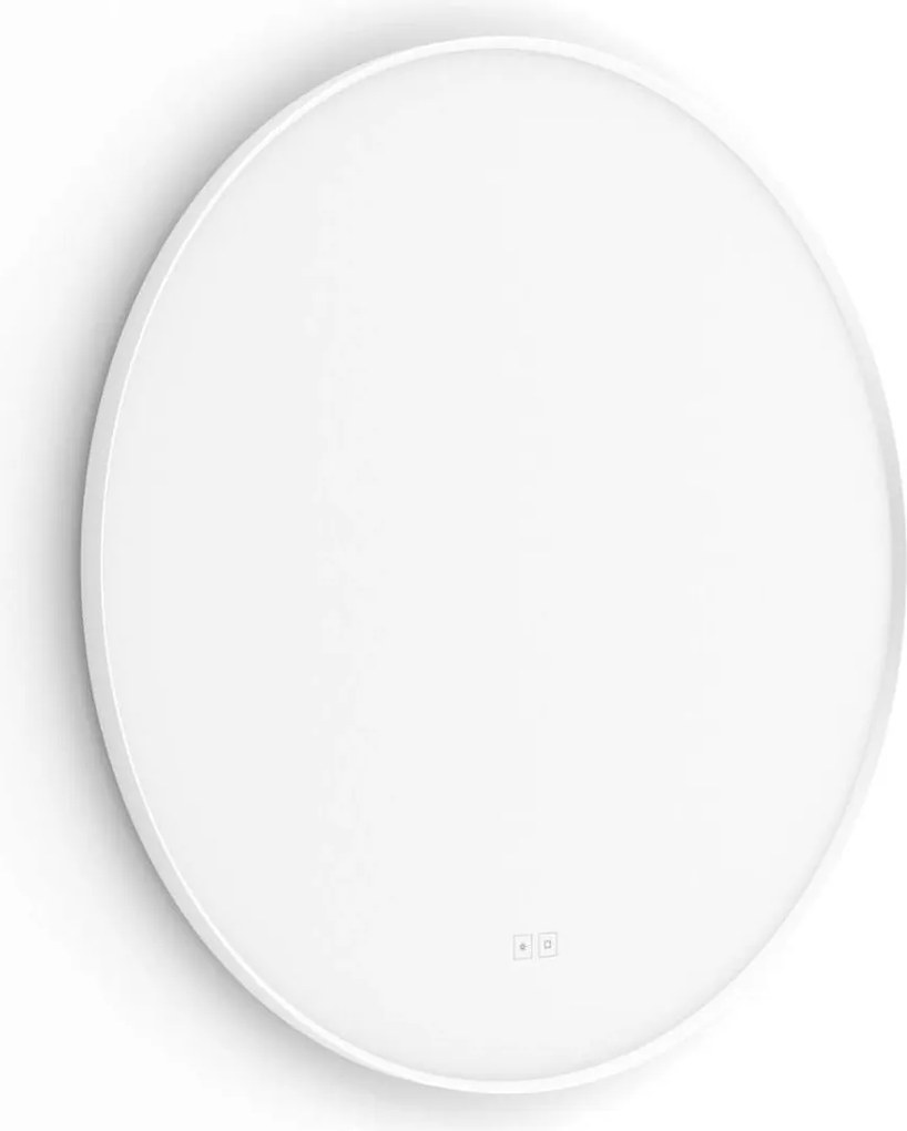 Nimco - Zrcadlo s LED osvětlením, průměr 80 cm, dvěma dotykovými senzory, bílá ZPB 61002RVX-05