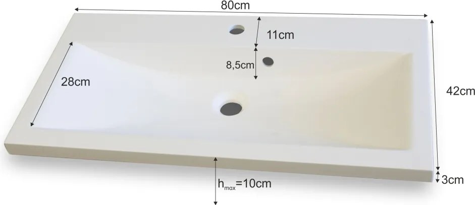 Ral Koupelnové umyvadlo GS 80 cm