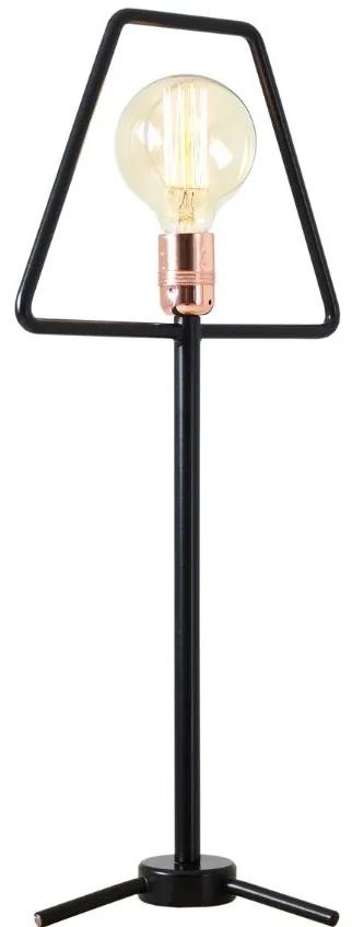 OnaDnes -20% Nordic Design Černá kovová stolní lampa Jolita