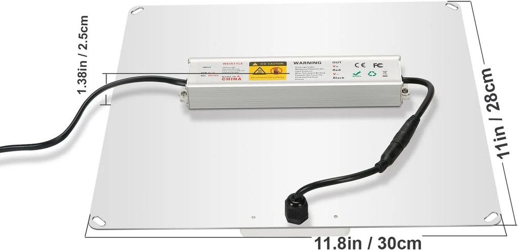 Sea&Mew Consulting GmbH Led lampa na rostliny, 600 W LED světlo s UV a IR LED osvětlením na pěstování GF3 | VAYALT