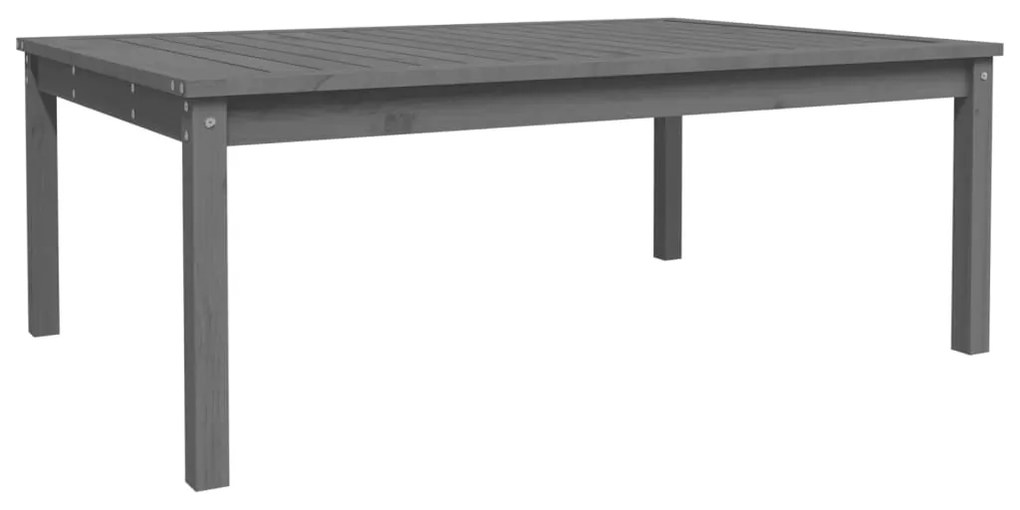 vidaXL Zahradní stůl šedý 121 x 82,5 x 45 cm masivní borové dřevo