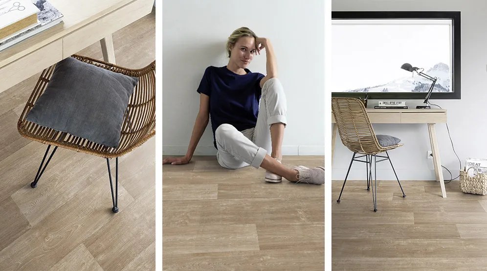 PVC podlaha - lino Gerflor TEXLINE 1887 Hudson Blond ŠÍŘKA: 3 m
