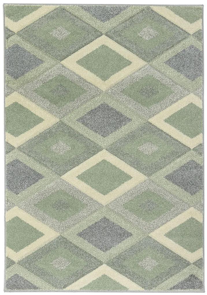 Koberce Breno Kusový koberec PORTLAND 1505/RT4H, Zelená, Vícebarevné, 133 x 190 cm