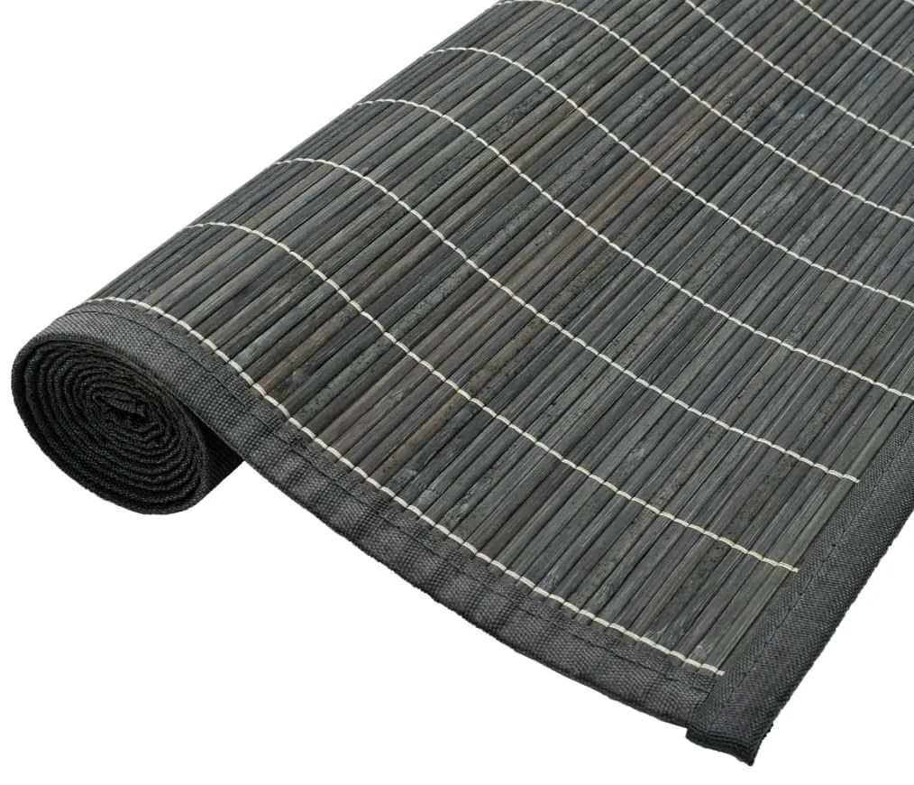 245847 vidaXL Bambusový koberec 195 x 300 cm šedý