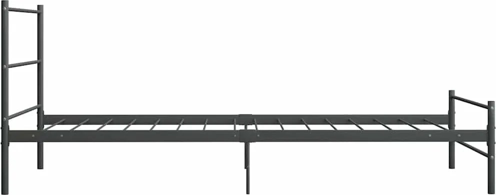 Rám postele šedý kov 100 x 200 cm 284685