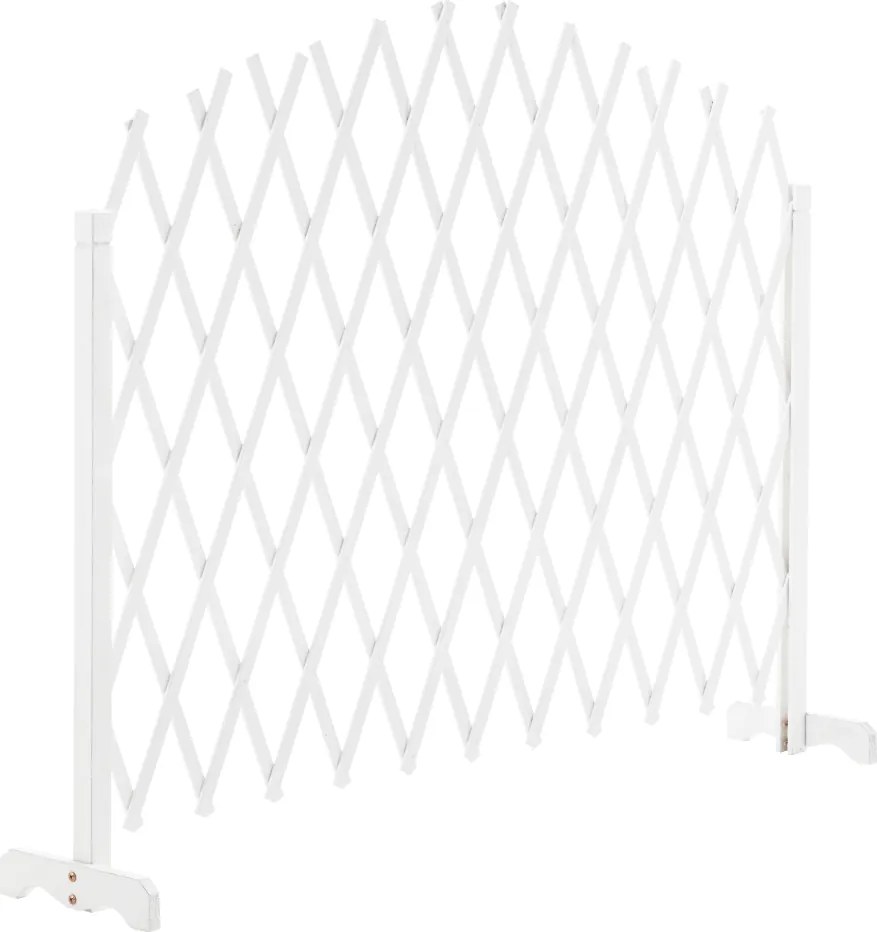Mřížková zástěna, bílá/dřevo, 250 cm, KEJLY