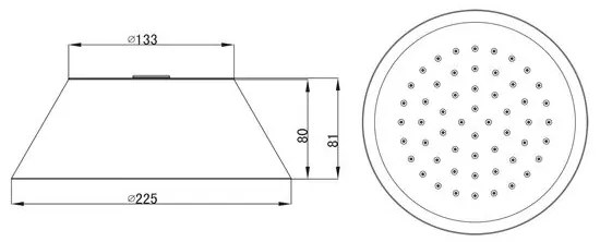 Sapho Hlavová sprcha s lemem 20 cm, chrom MH032