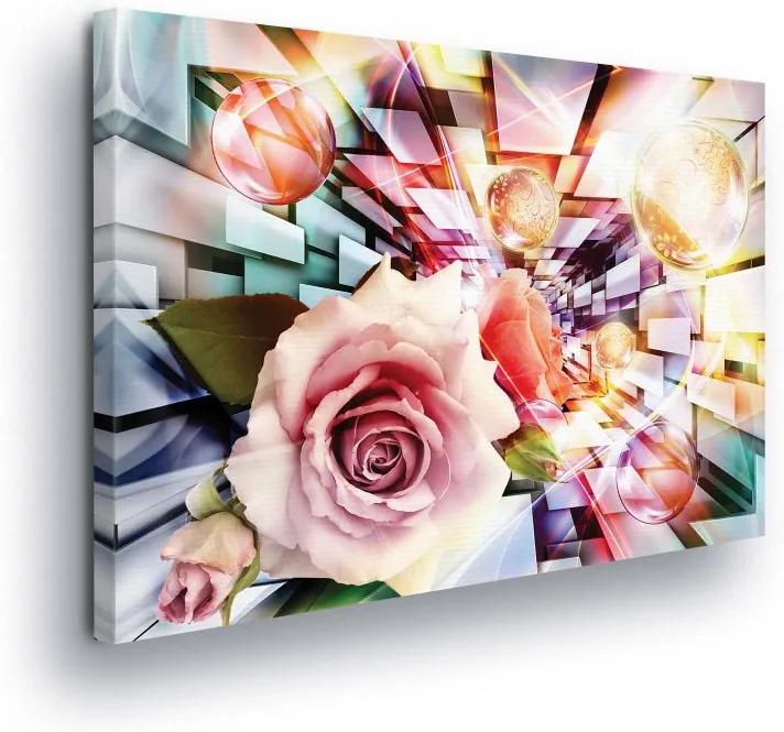 GLIX Obraz na plátně - Modern Multicolor Flower 100x75 cm