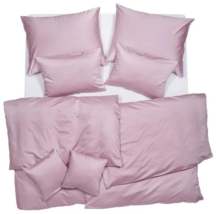 SCANquilt povlečení SATÉN TENCEL PLUS starorůžová 140 x 200/70 x 90 cm