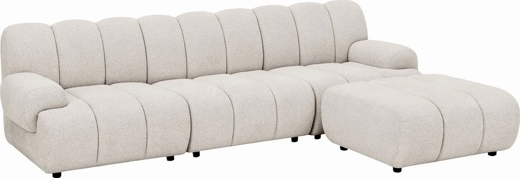 House Nordic Třímístná pohovka TAZA béžová 276 cm pravá 1360005