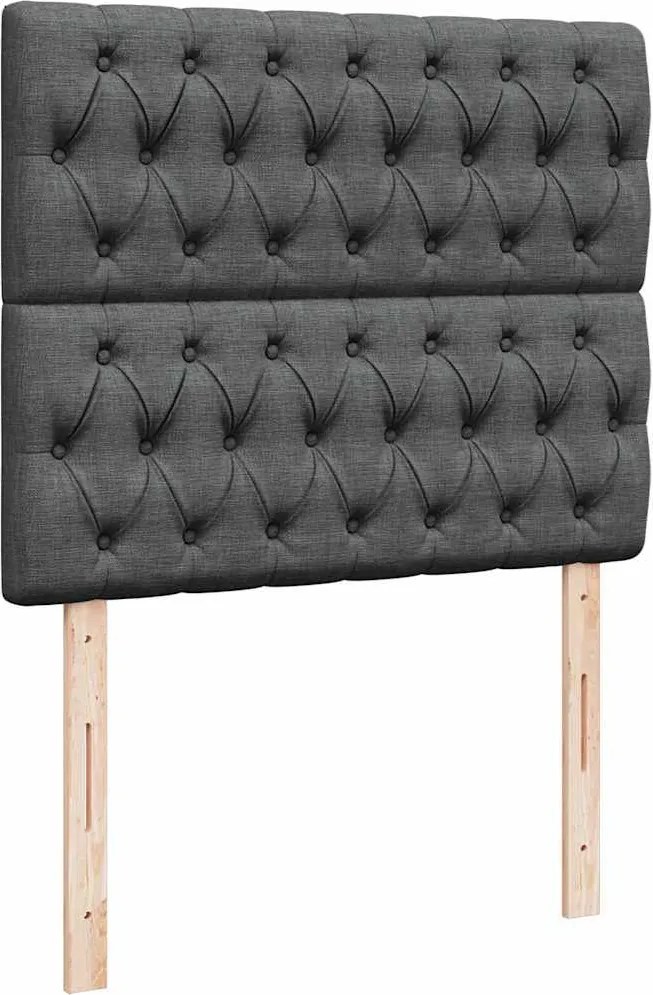 Box spring postel s matrací tmavě šedá 120x200 cm textil 3292031